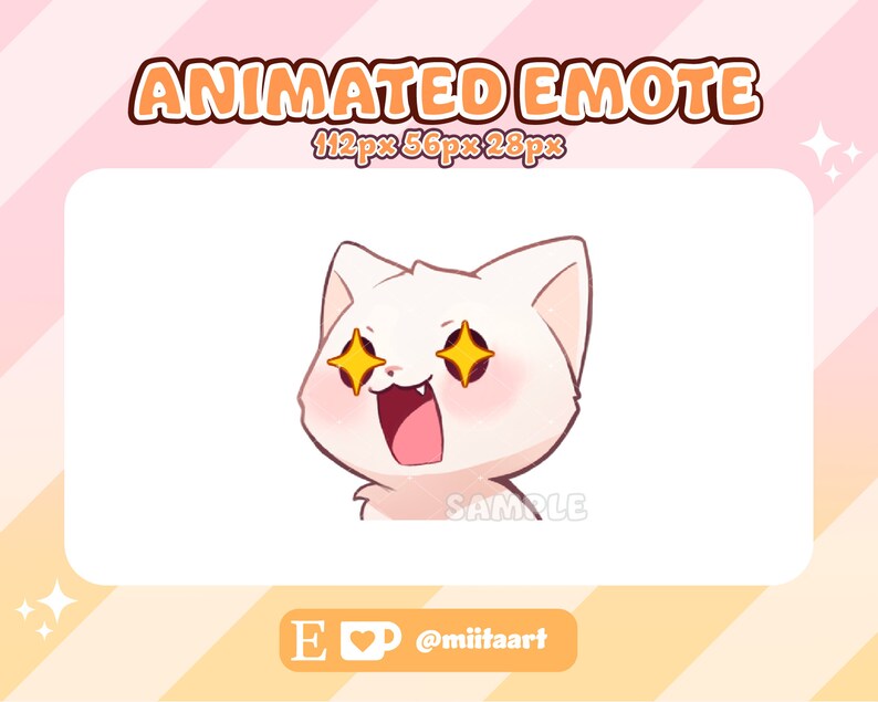 Animated Cat Emote for Twitch, Youtube and Discord - Cute Animated Cat ...