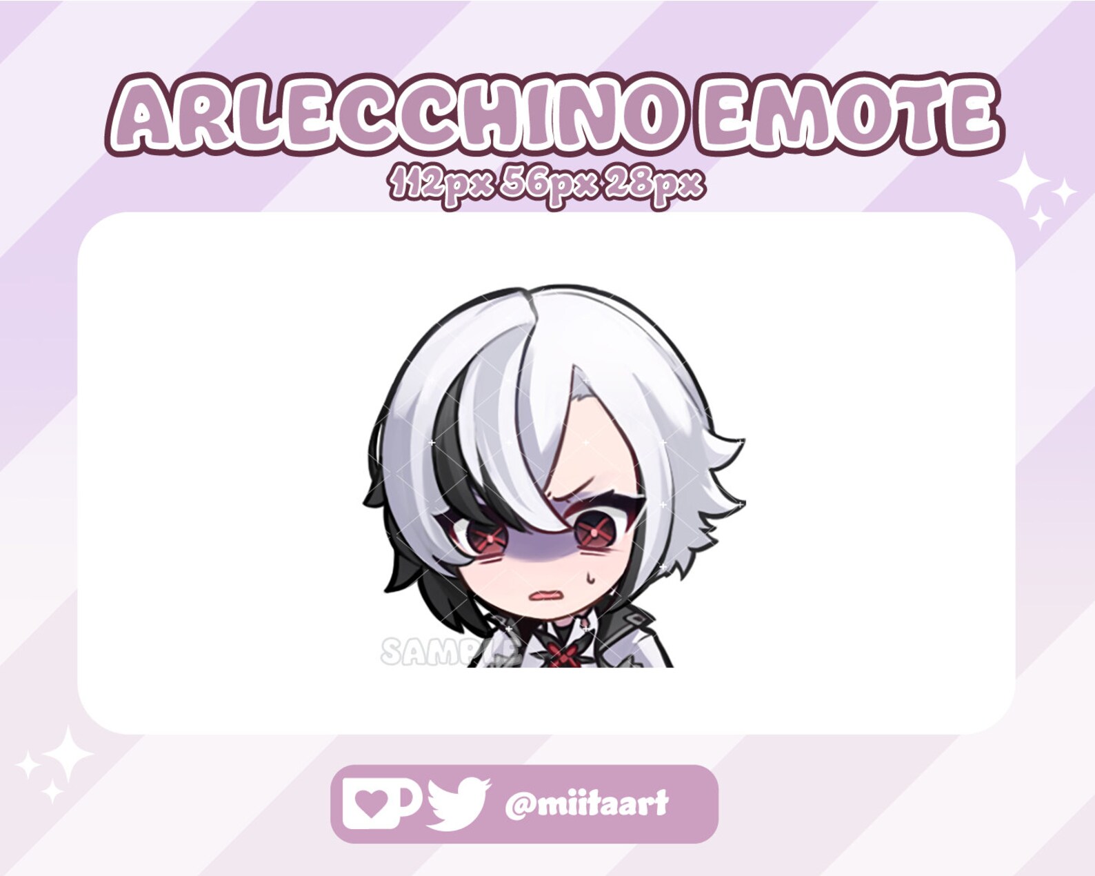 Genshin Impact Arlecchino Emote for Twitch, Discord and Youtube Cute ...