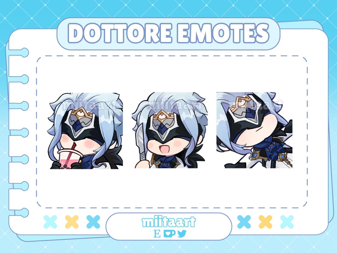 Paquete de emoticones Dottore de Genshin Impact: conjunto de 3 ...