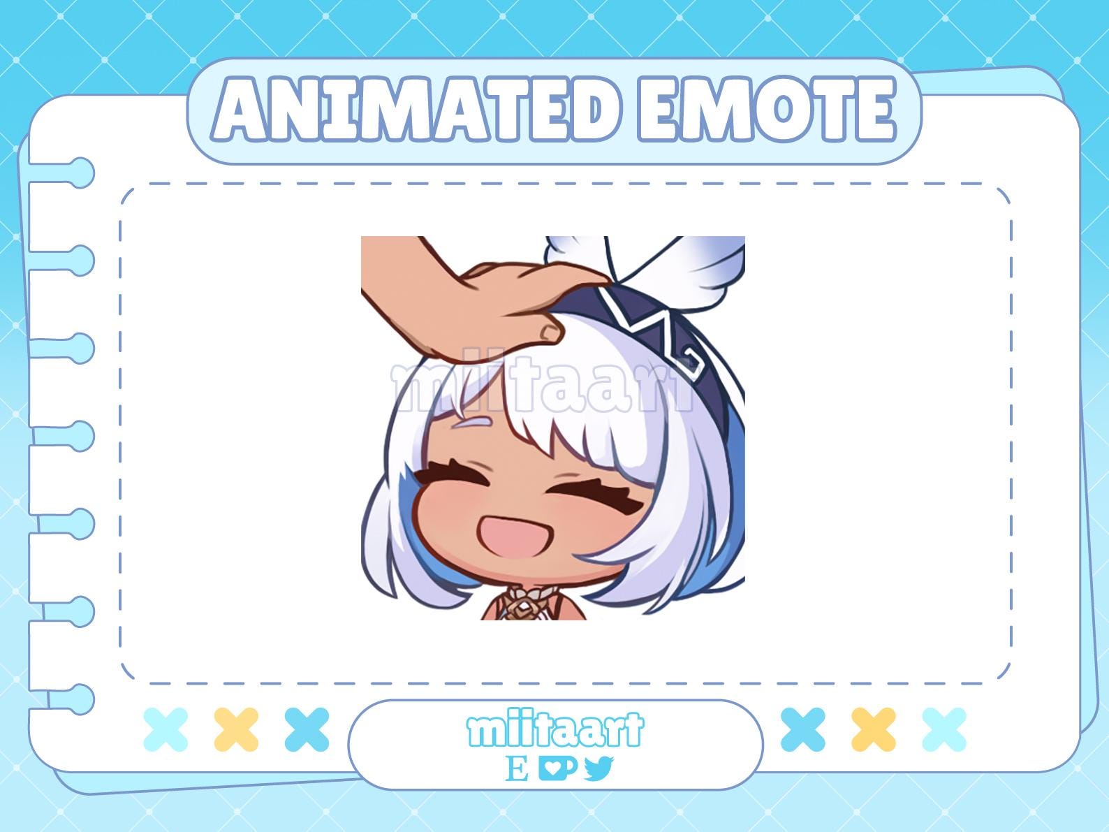 Animated Mualani Headpat Emote - Genshin Impact Emote for Twitch ...