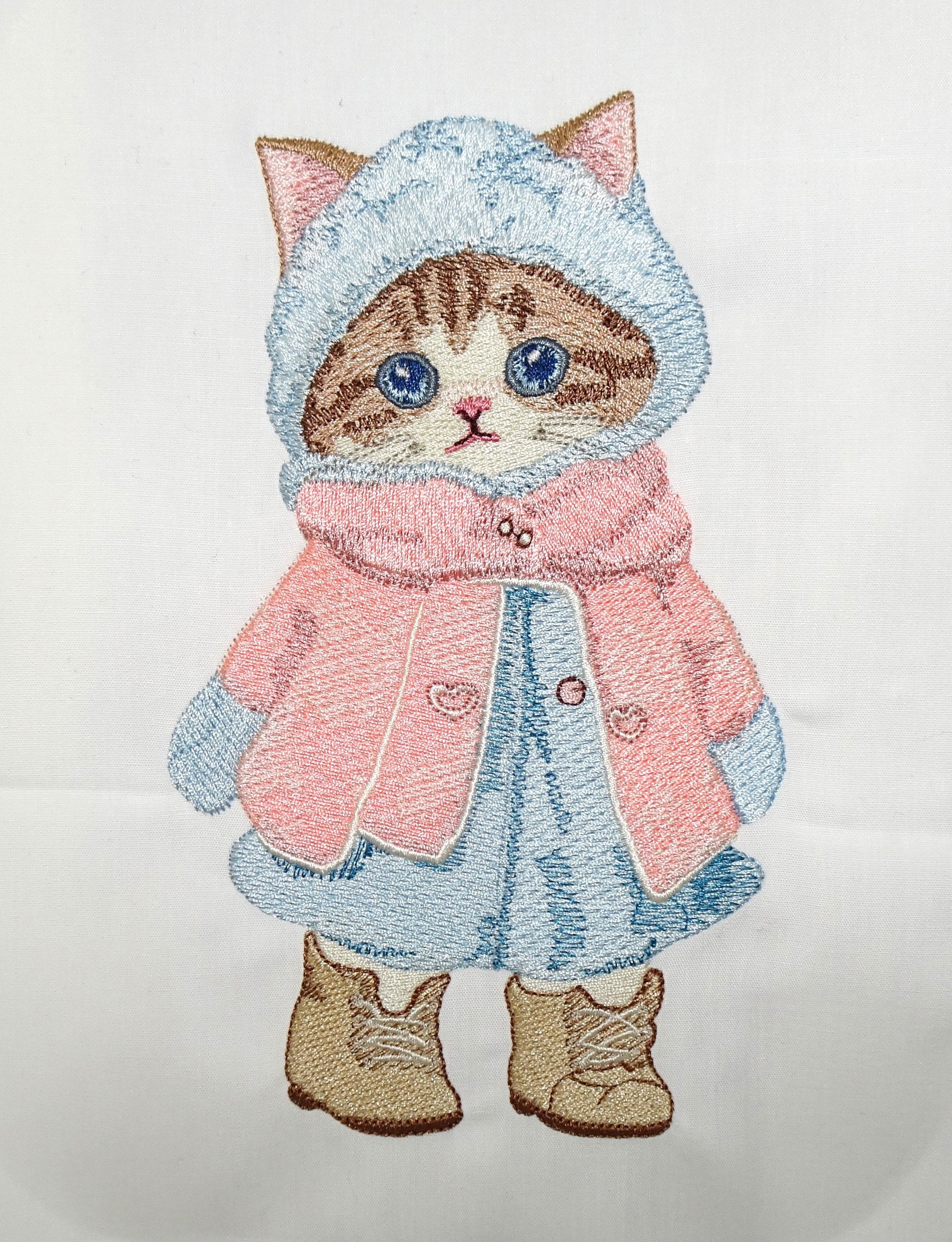 Winter Kitty Machine Embroidery Design Pattern A Little Piece of ...