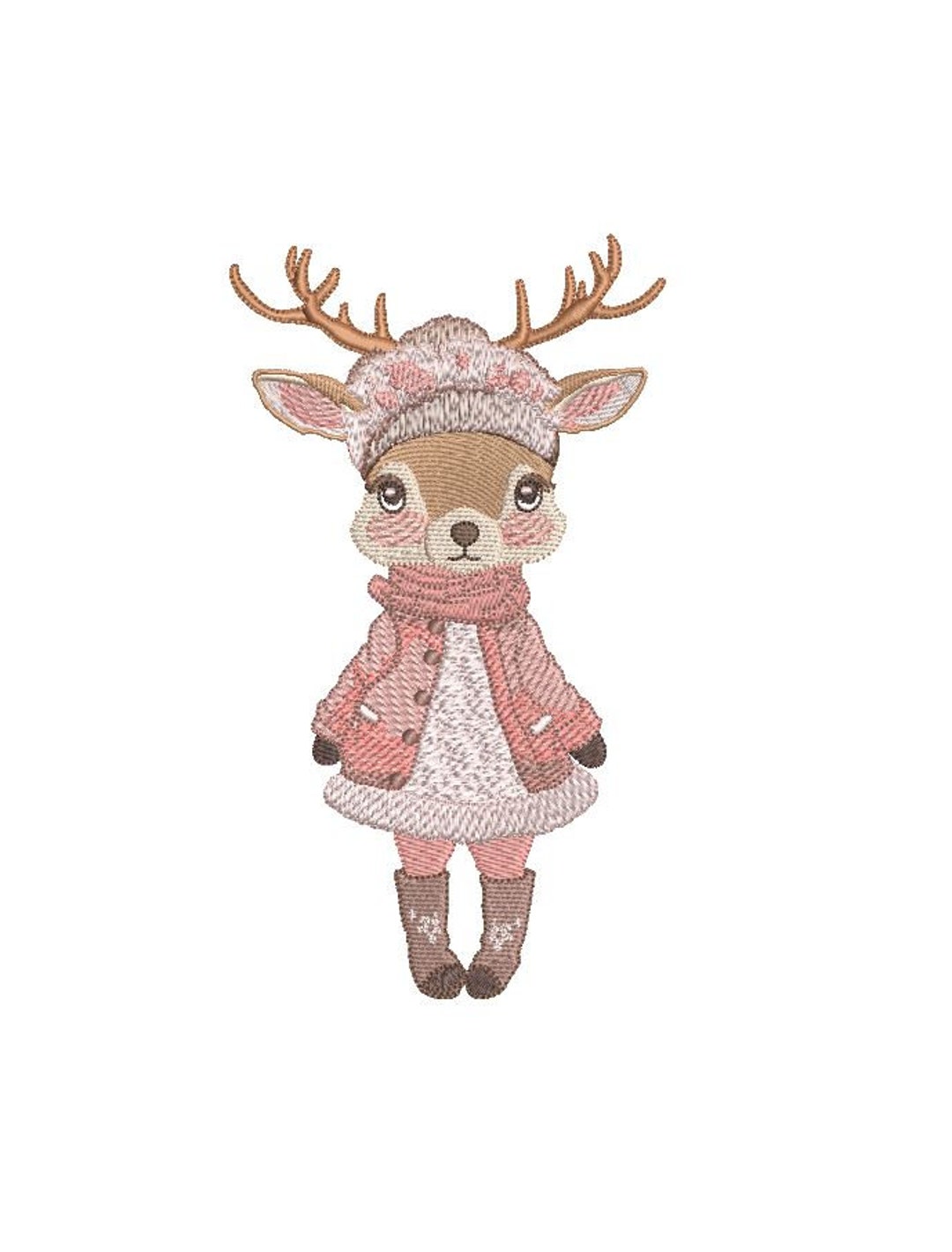Winter Deer - Machine Embroidery Design Pattern - A Little Piece of ...
