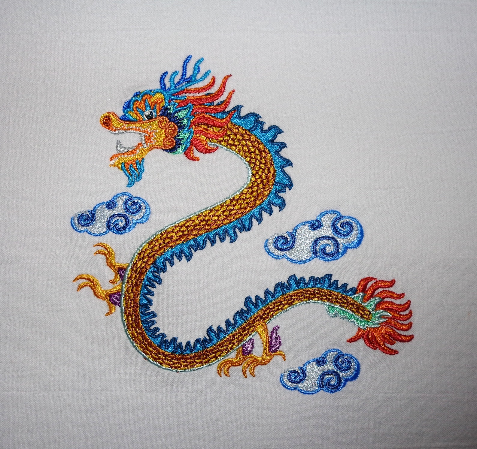 Chinese Flying Dragon - Machine Embroidery Design Pattern - Instant ...