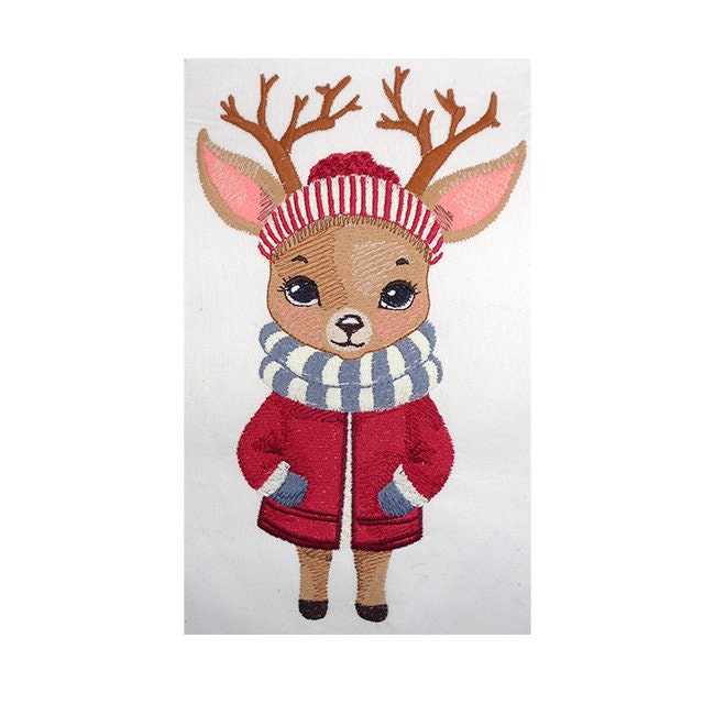 It's Winter Deer Machine Embroidery Design A Little Piece of Artwork ...