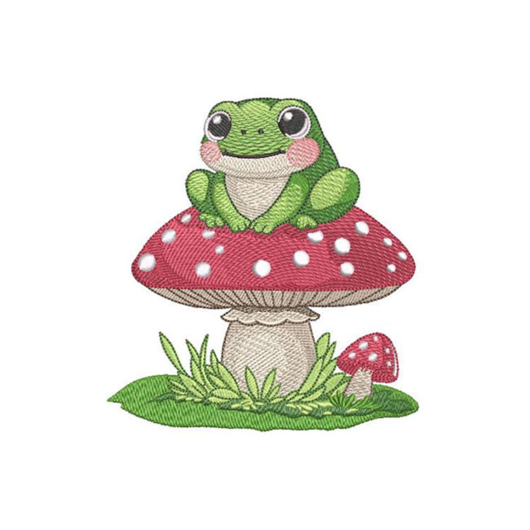 Frog N' Mushroom - Machine Embroidery Design - A Little Piece of ...