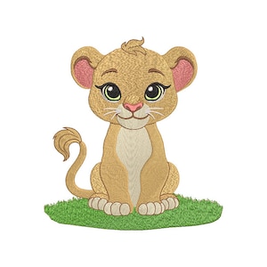 Little Lion Machine Embroidery Design - Instant Download - 9 Sizes ...
