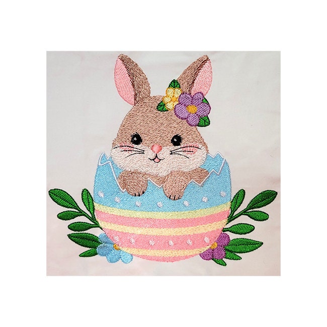 Easter Bunny in Egg Machine Embroidery Design - 6 Sizes - Bunny Rabbit ...