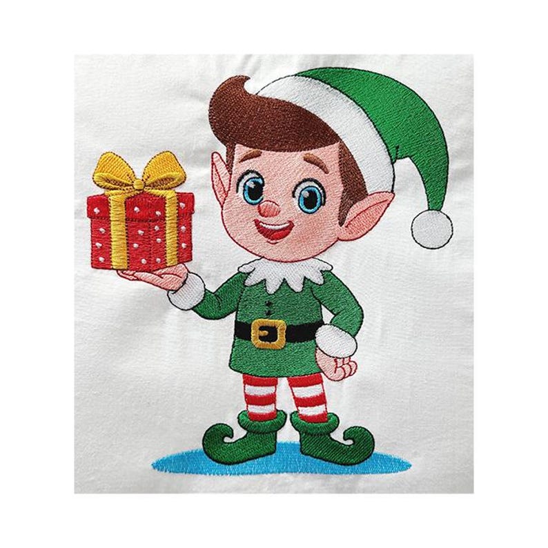 Jolly Elf Machine Embroidery Design - Instant Download - 5 Sizes ...