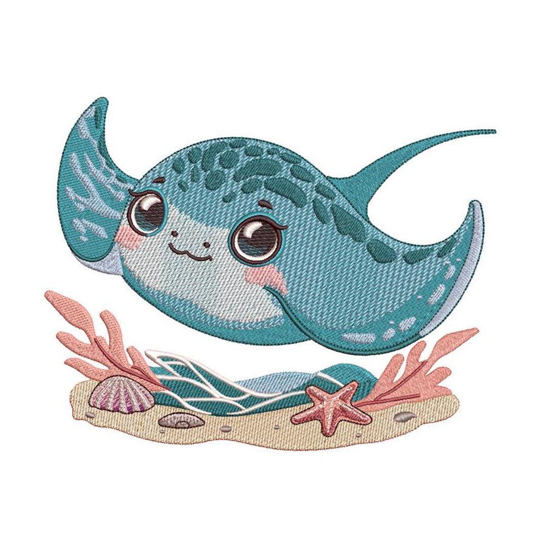 Little Stingray Machine Embroidery Design – 9 Sizes (digital Download ...