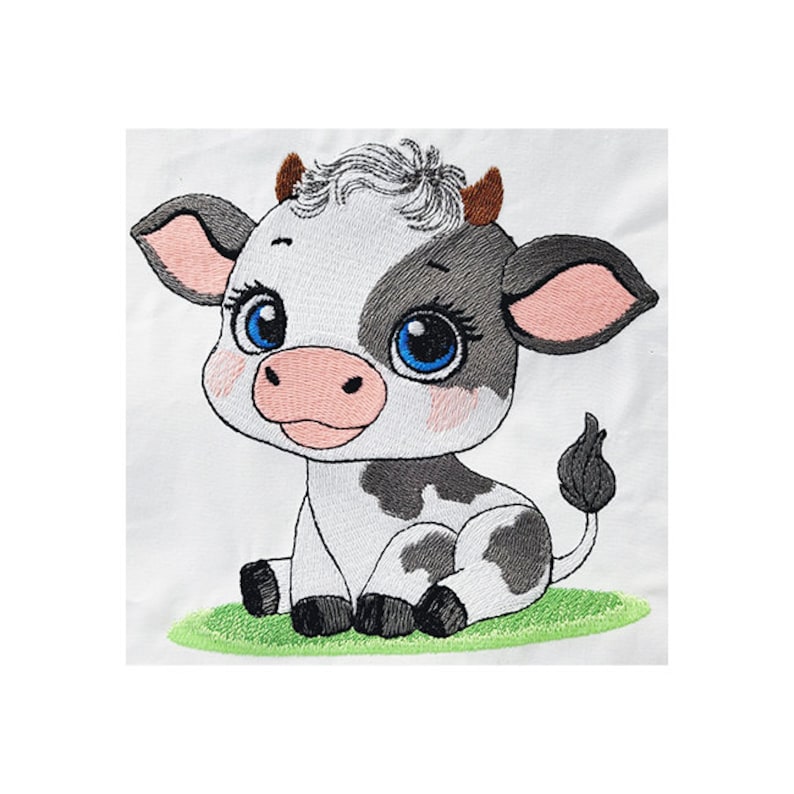 Little Cow Machine Embroidery Design - Instant Download - 9 Sizes -baby ...