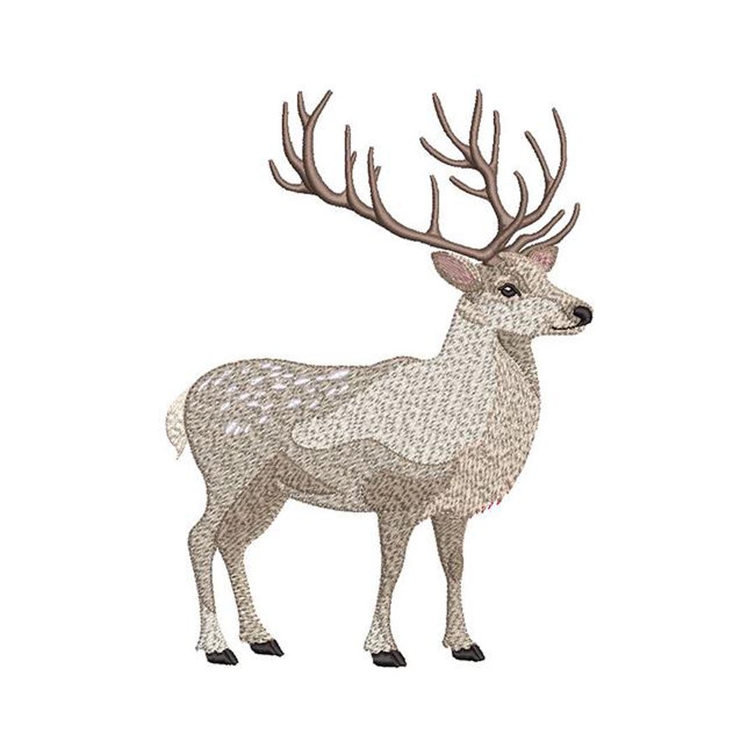 Majestic Deer Machine Embroidery Design - Instant Download - 5 Sizes - Etsy
