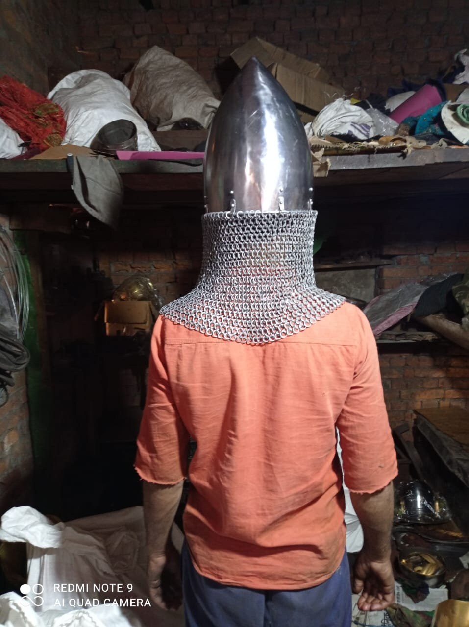 Medievel Antique Long Helmet With Chain Male - Etsy