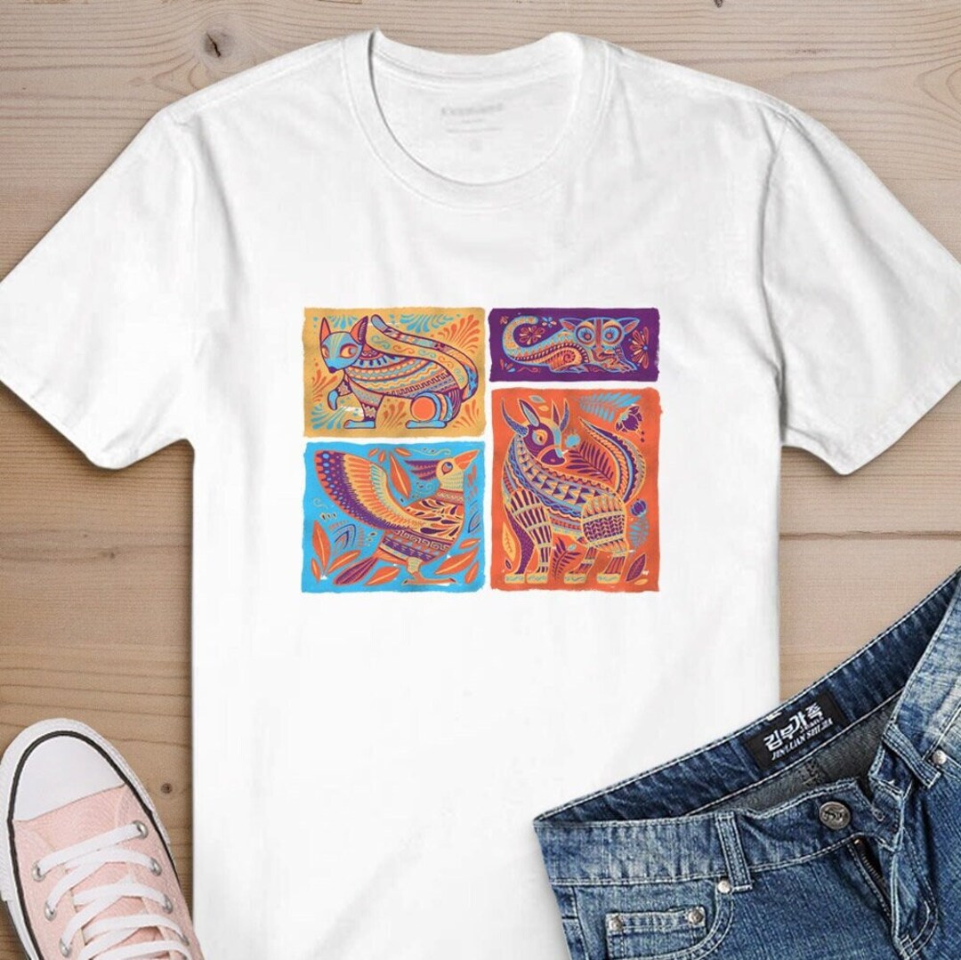 Alebrije T-shirt: Oaxaca Artisan Craft Shirt, Mexico Folk Art Animal ...