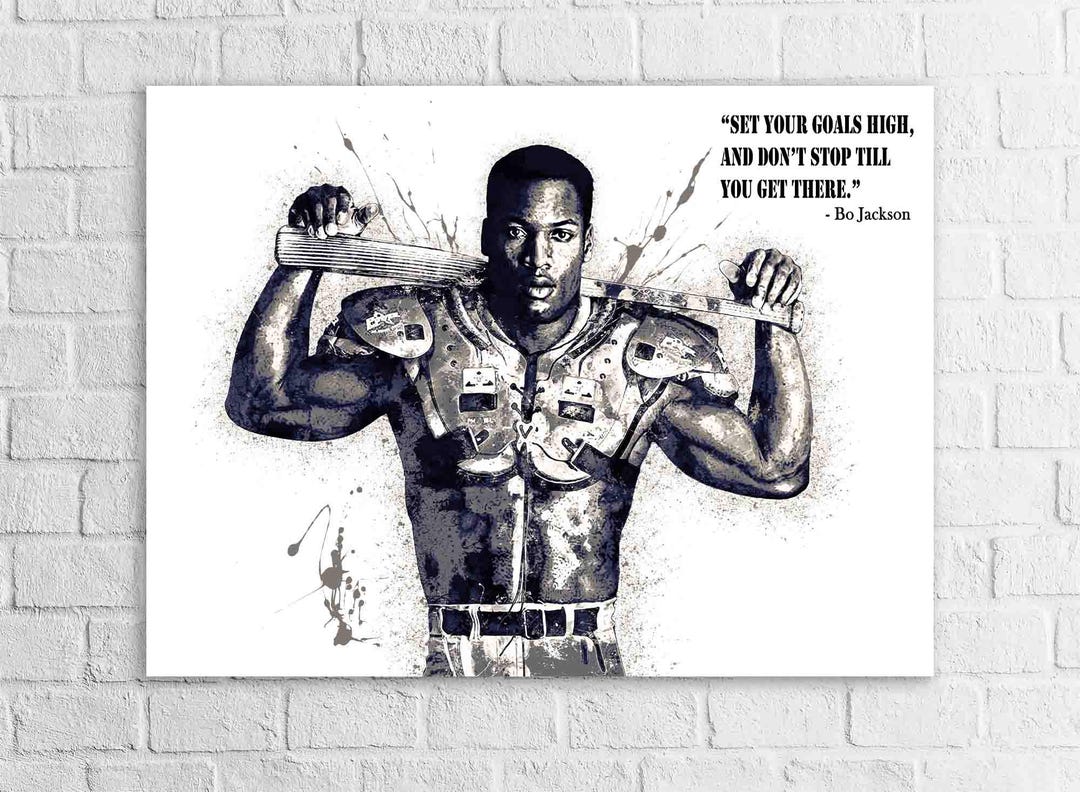 Bo Jackson Poster, Quote, Gallery Canvas Wrap or Museum-quality Poster ...