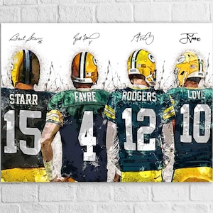 Jordan Love, Aaron Rodgers, Brett Favre, Bart Starr Green Bay Packers ...