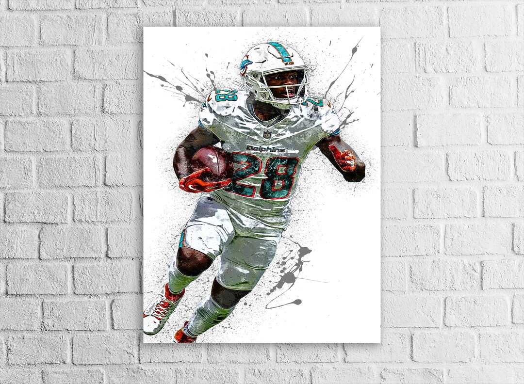 De’von Achane Poster, Miami Dolphins, Gallery Canvas Wrap or Premium ...