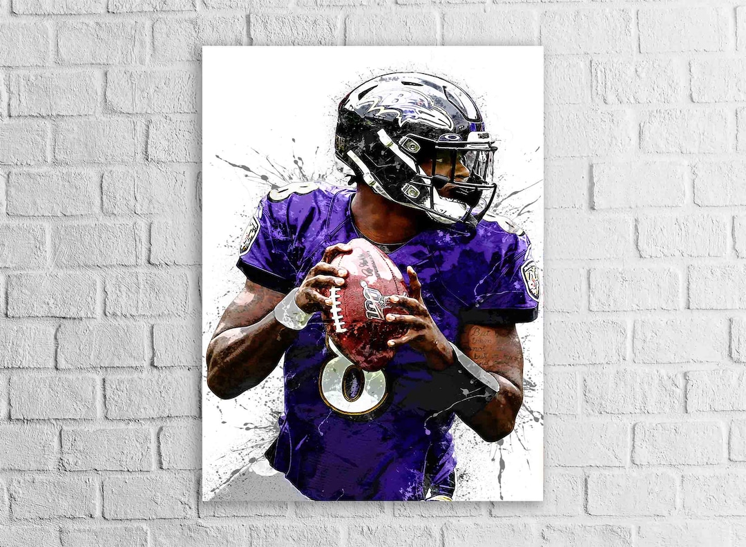 Lamar Jackson Poster, Baltimore Ravens, Gallery Canvas Wrap or Museum ...