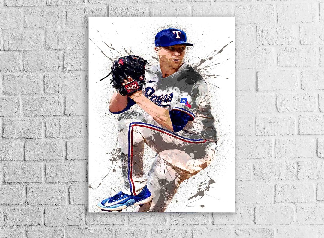 Jacob Degrom Poster, Texas Rangers, Gallery Canvas Wrap or Museum ...