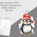 Christmas Penguins PNG Watercolor Clipart Bundle - Artful Christmas Art ...