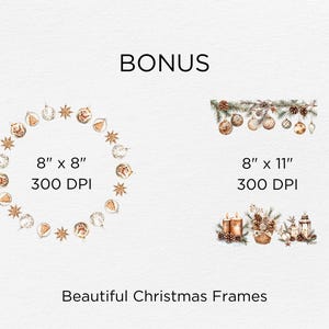 Christmas Clipart Bundle Watercolor PNG Santa Claus Sack Hat Christmas ...