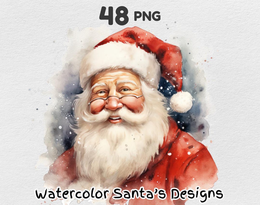 Santa Christmas Clipart Bundle Santa's Presents Hat Sack Beard ...