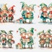 Christmas Elves Watercolor Clipart Bundle: Scrapbooking & Crafts ...