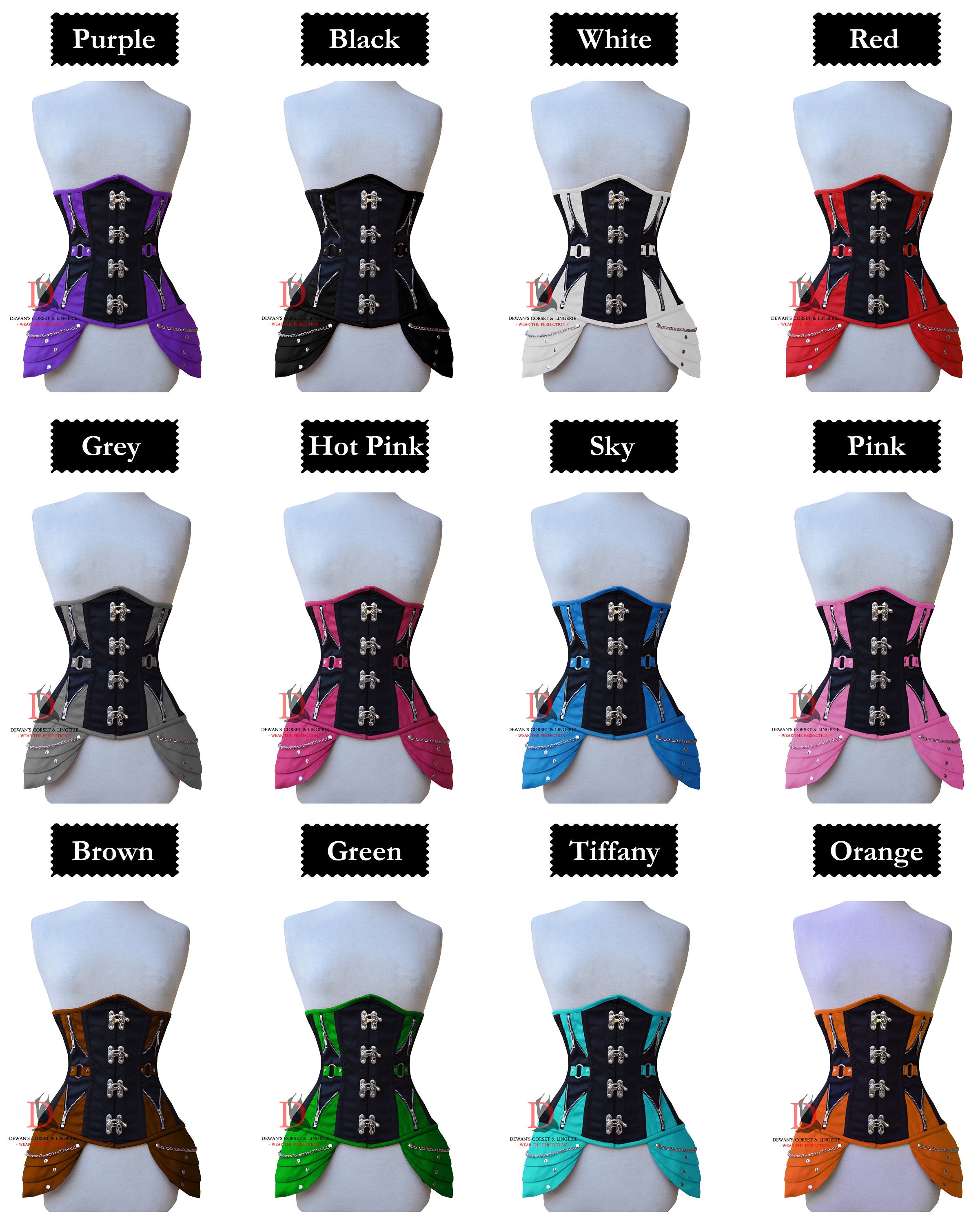 Heavy Duty Waist Trainer Women's Underbust Corset Steel Boned Waist ...