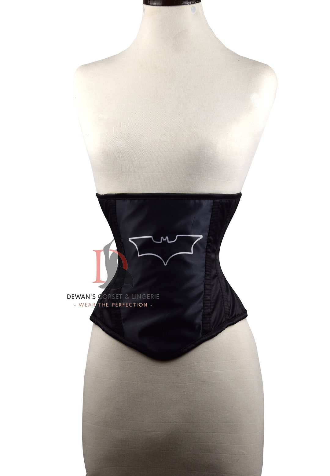 Heavy Duty Underbust Steel Boned Waist Trainer Costume Corset Batman ...