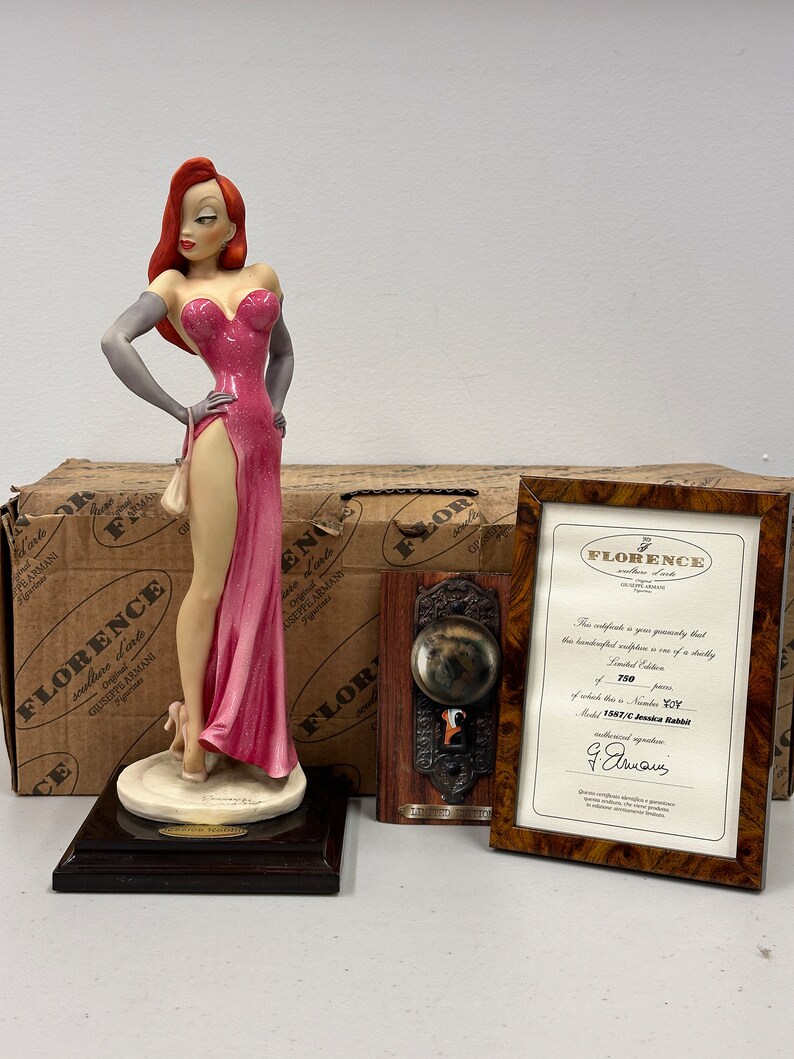 Disney Giuseppe Armani Jessica Rabbit Figurine Statue Limited 707/750 W ...