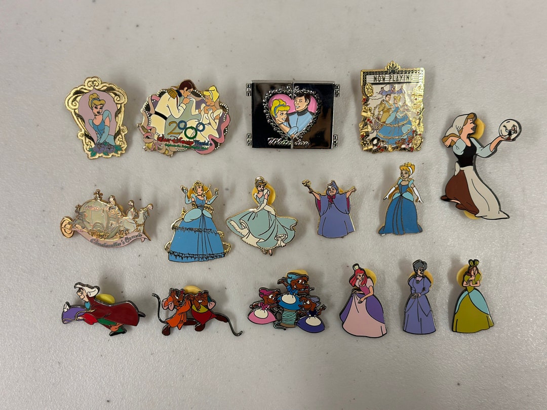 Disney Cinderella Pin Lot of 16 Jaq Gus Anastasia Drizella Lady ...