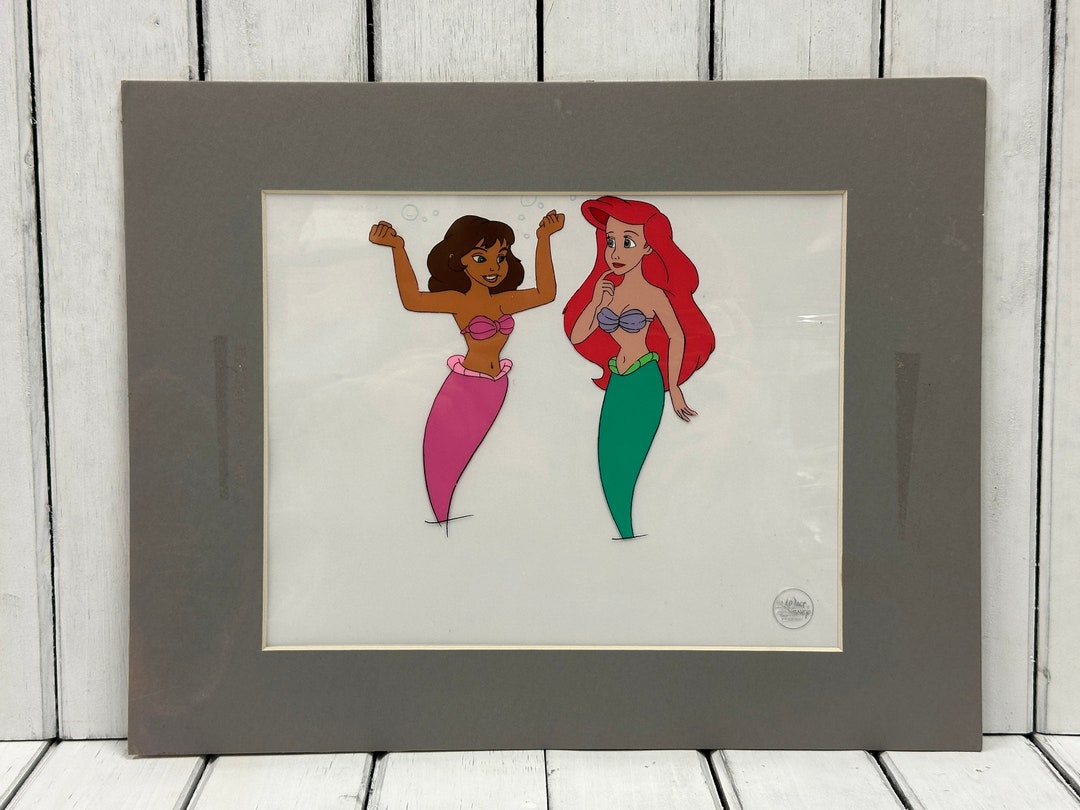 Disney the Little Mermaid TV Series Ariel & Gabriella Production Cel ...
