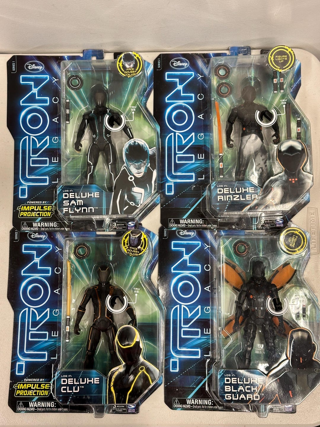 Disney Tron Legacy Light-up Action Figure Lot of 4 Sam Flynn Clu ...
