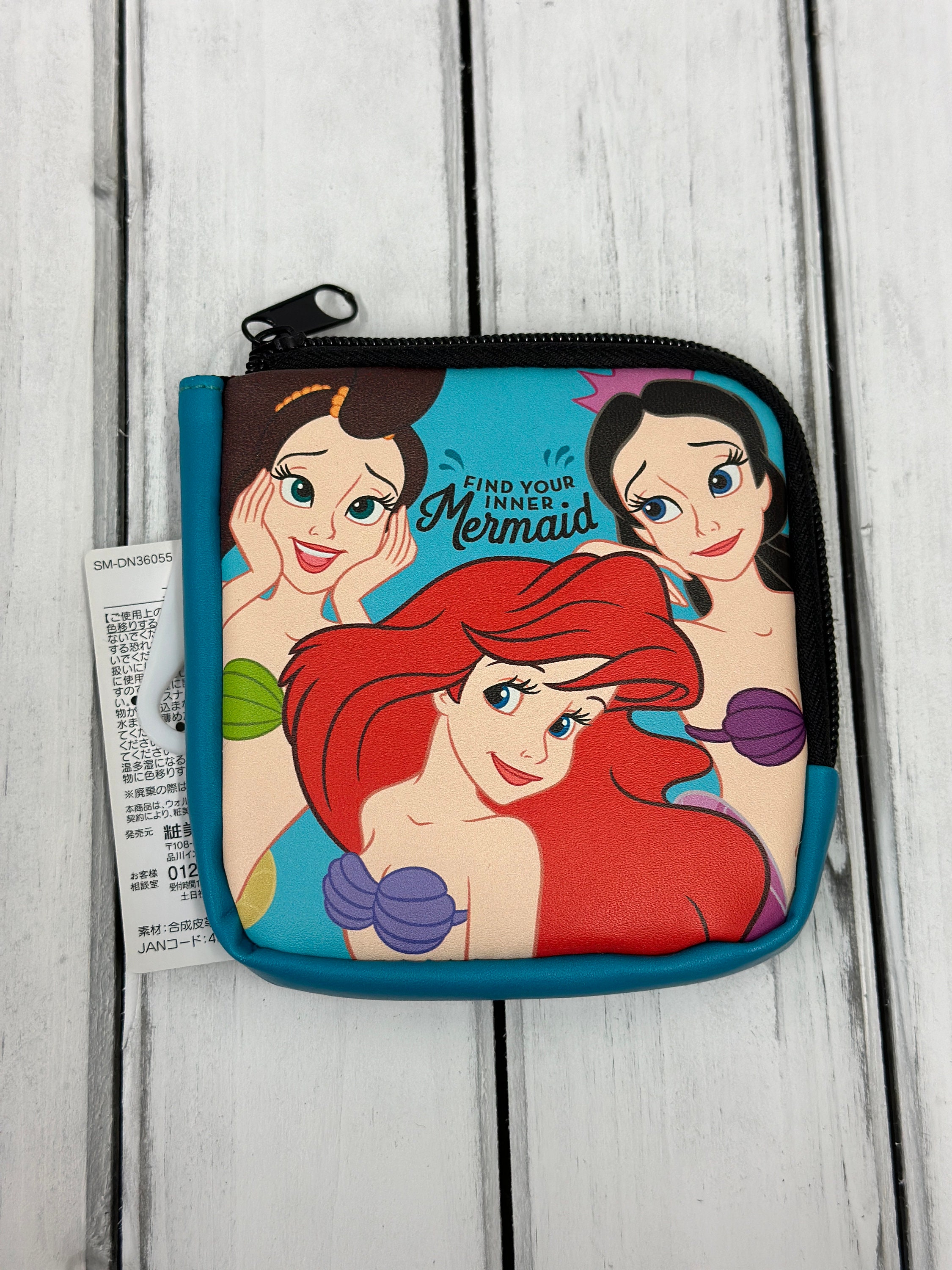Disney Little Mermaid Ariel and Sisters Wallet Coin Purse & Card Sleeve ...
