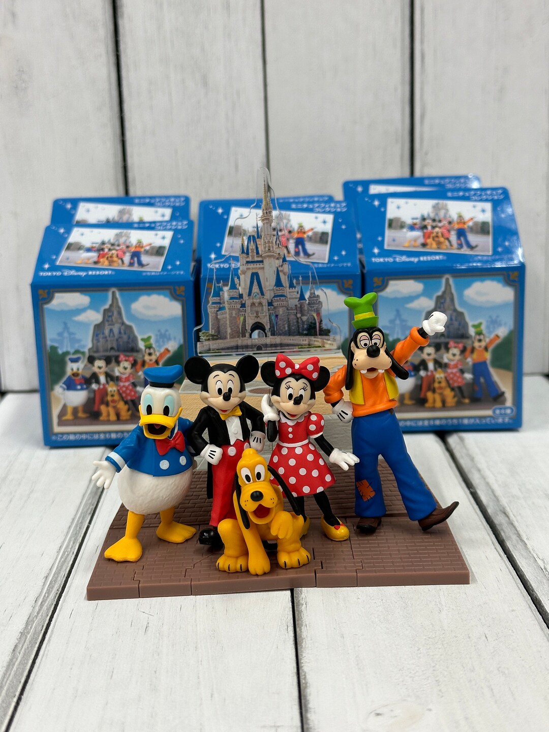 Disney Character Mascots Mini Set of 6 Figures Mickey Goofy Donald ...