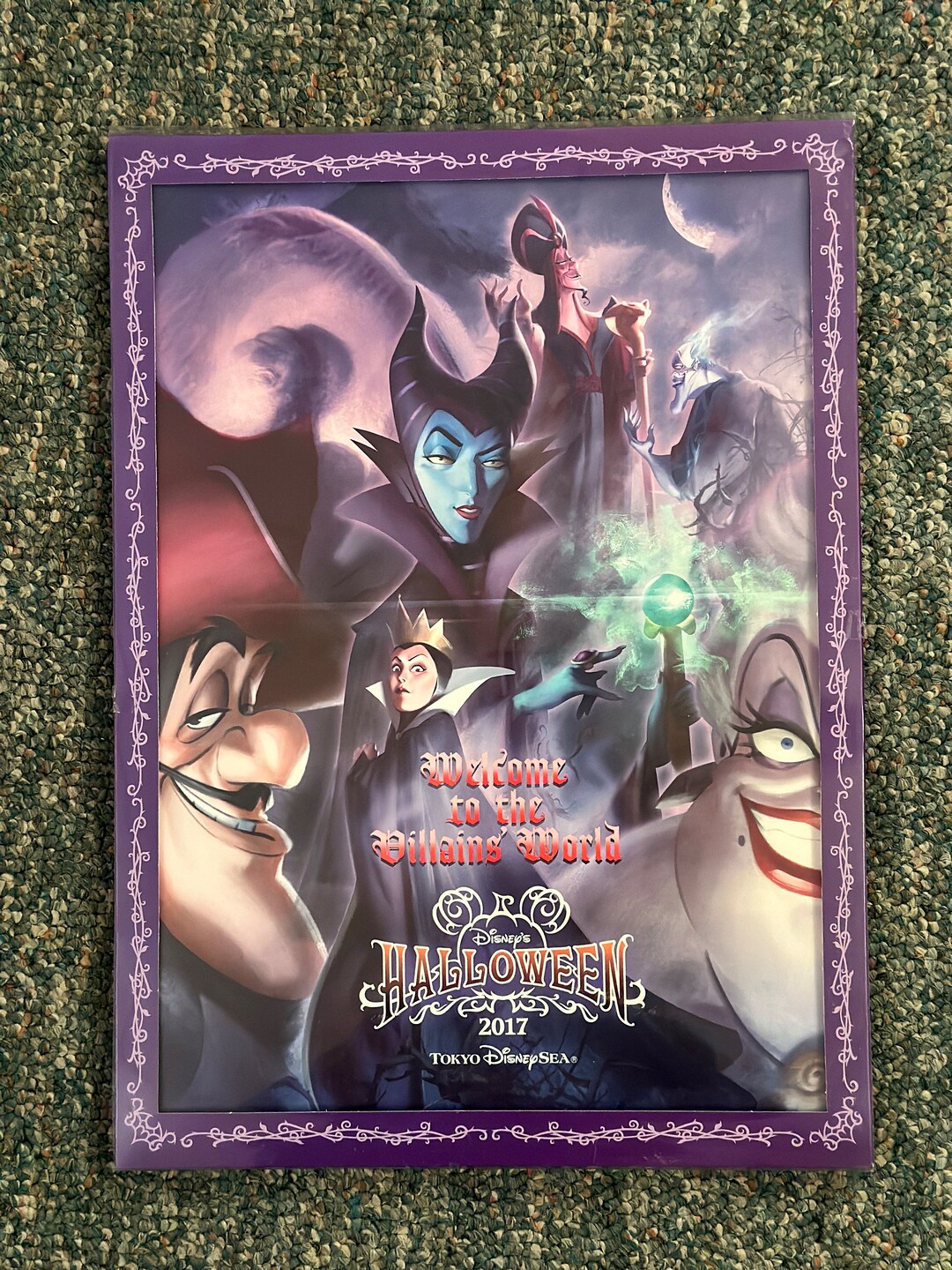 Tokyo Disney Halloween "welcome to the Villains World" Lithograph Print ...