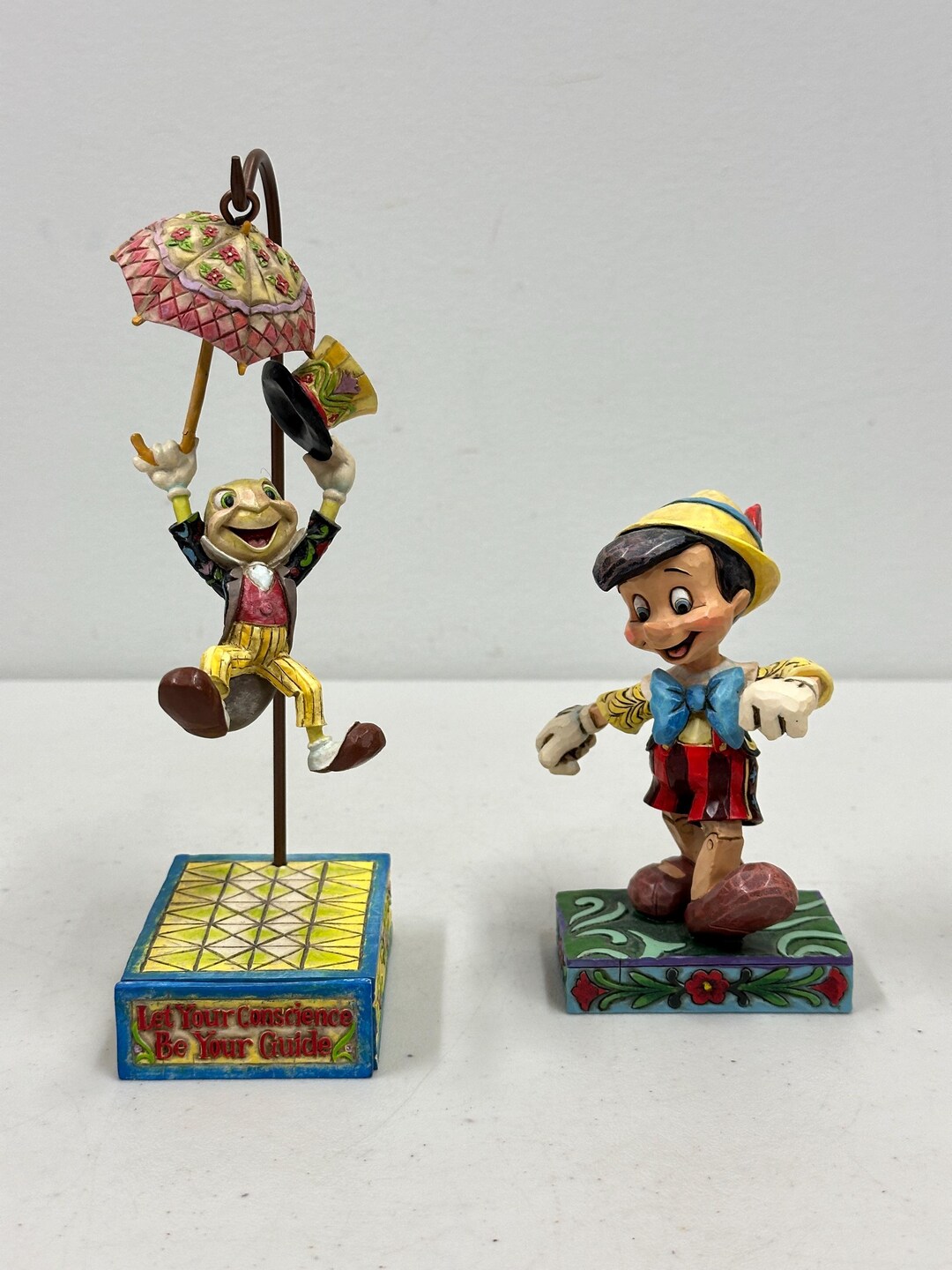 Disney Traditions Jim Shore Pinocchio & Jiminy Cricket Figurine Lot of ...