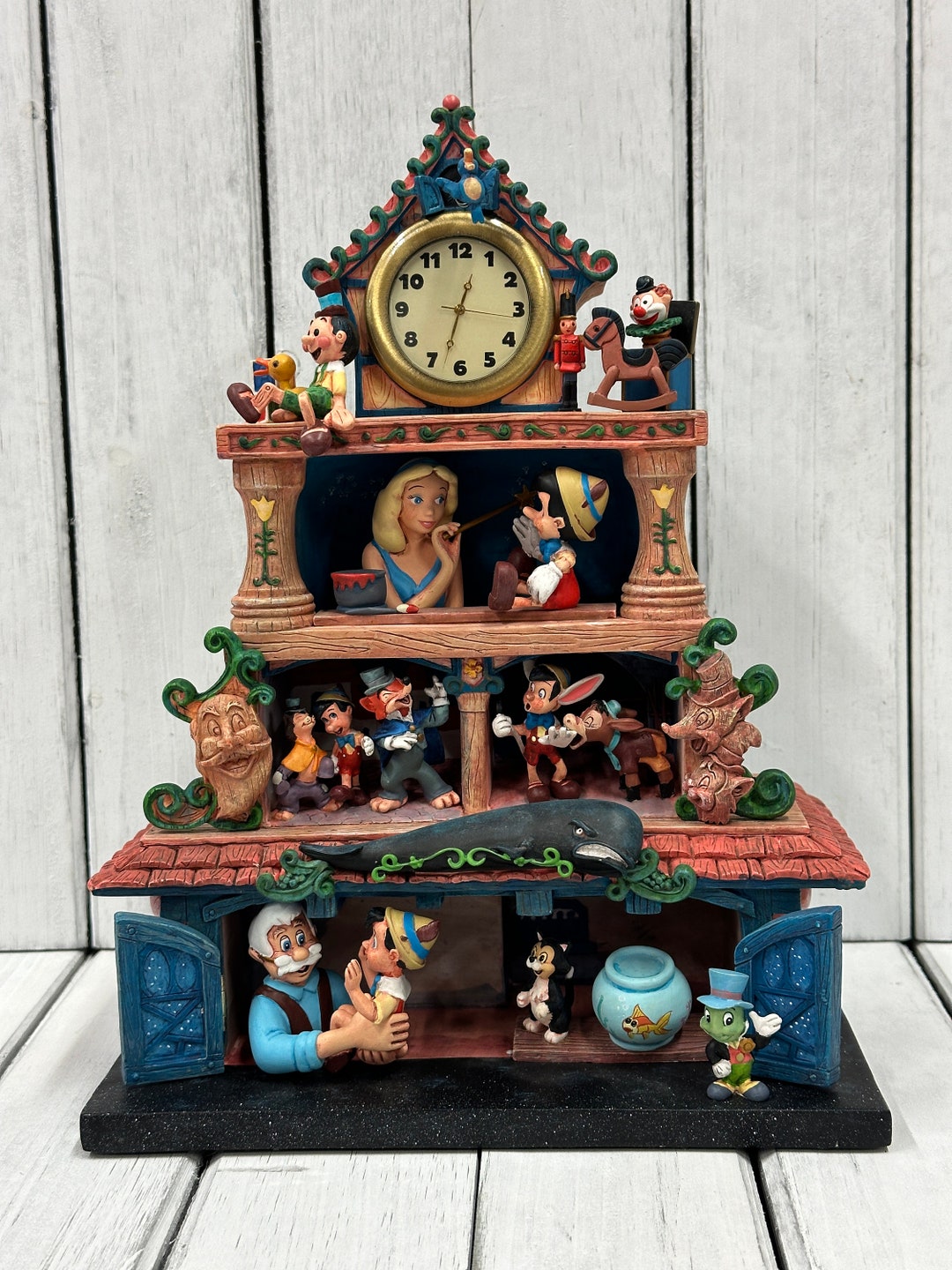 Disney Pinocchio Magic Moments in Time Musical Clock Figurine new ...