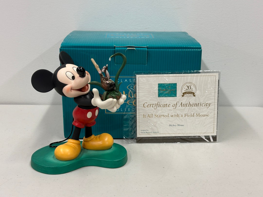 Disney WDCC Mickey Mouse it All Started With A Field Mouse Figurine - Etsy