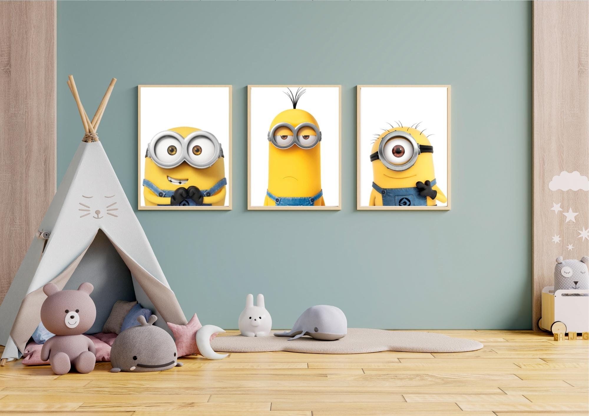 Minions Wall Decor Minions Gift Playroom Decor Digital Print Gift for ...