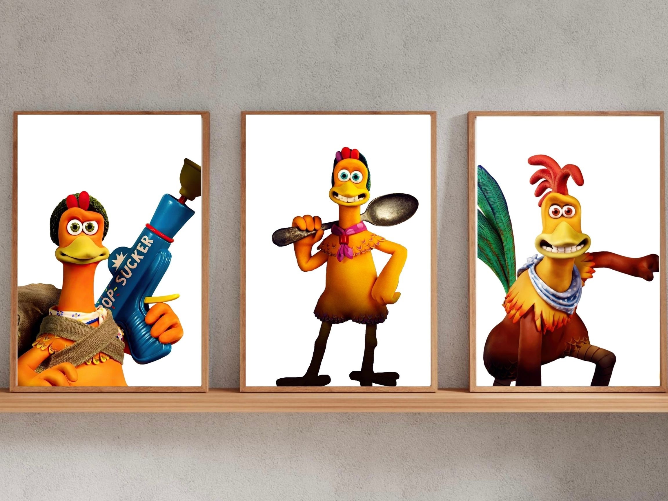Chicken Run Wall Decor Playroom Decor Digital Print Gift for Your ...