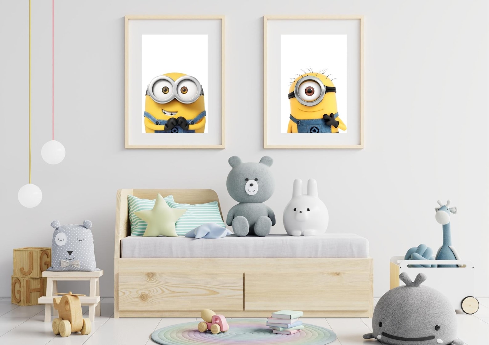 Minions Wall Decor Minions Gift Playroom Decor Digital Print Gift for ...