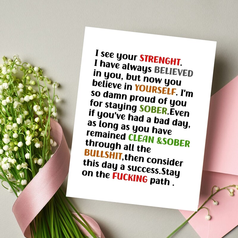 Recovery Cards - Etsy