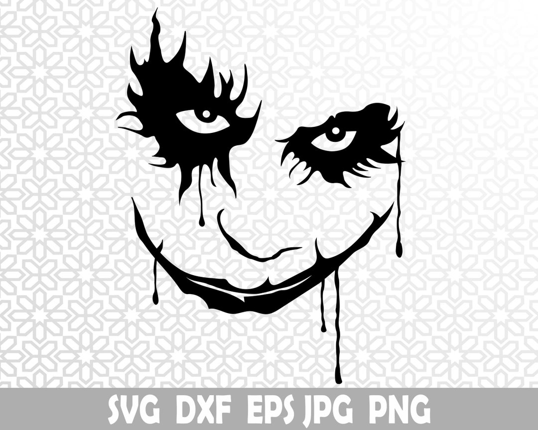 Joker Svg, Halloween, Dxf, Jpg, Png, Eps , Cricut, Clipart, Layered ...