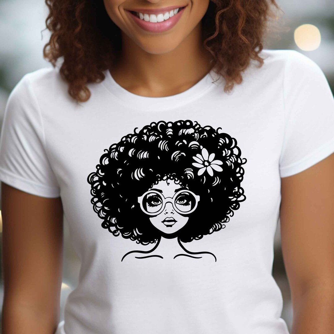 Afro Woman SVG, Afro Girl Svg, Afro Queen Svg, Afro Lady Svg, Curly ...
