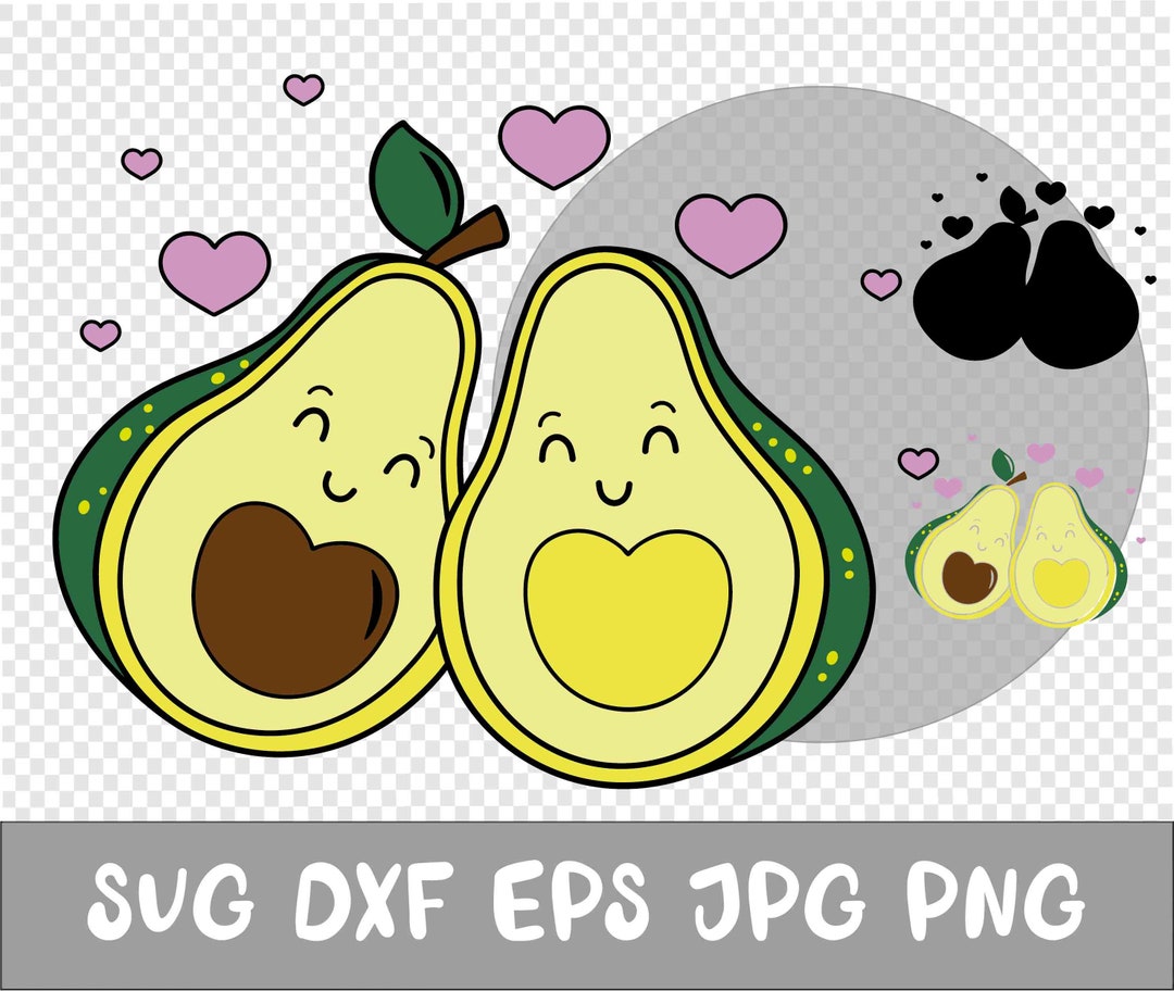 Avocado Svg, Food Svg, Love Svg, Cricut, Clipart, Layered SVG, Files ...