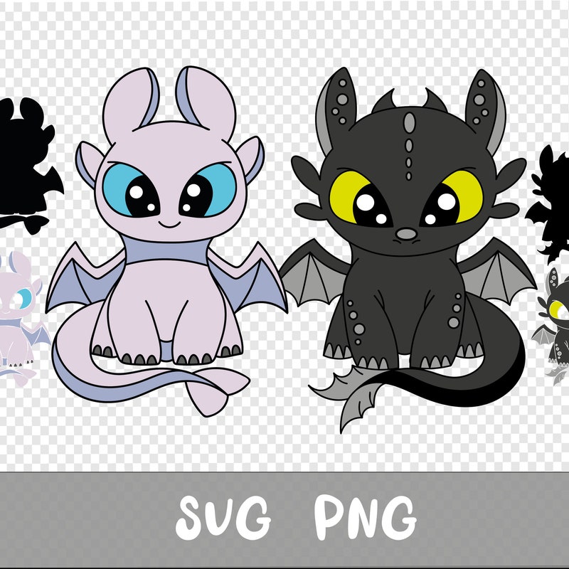 Toothless Silhouette - Etsy