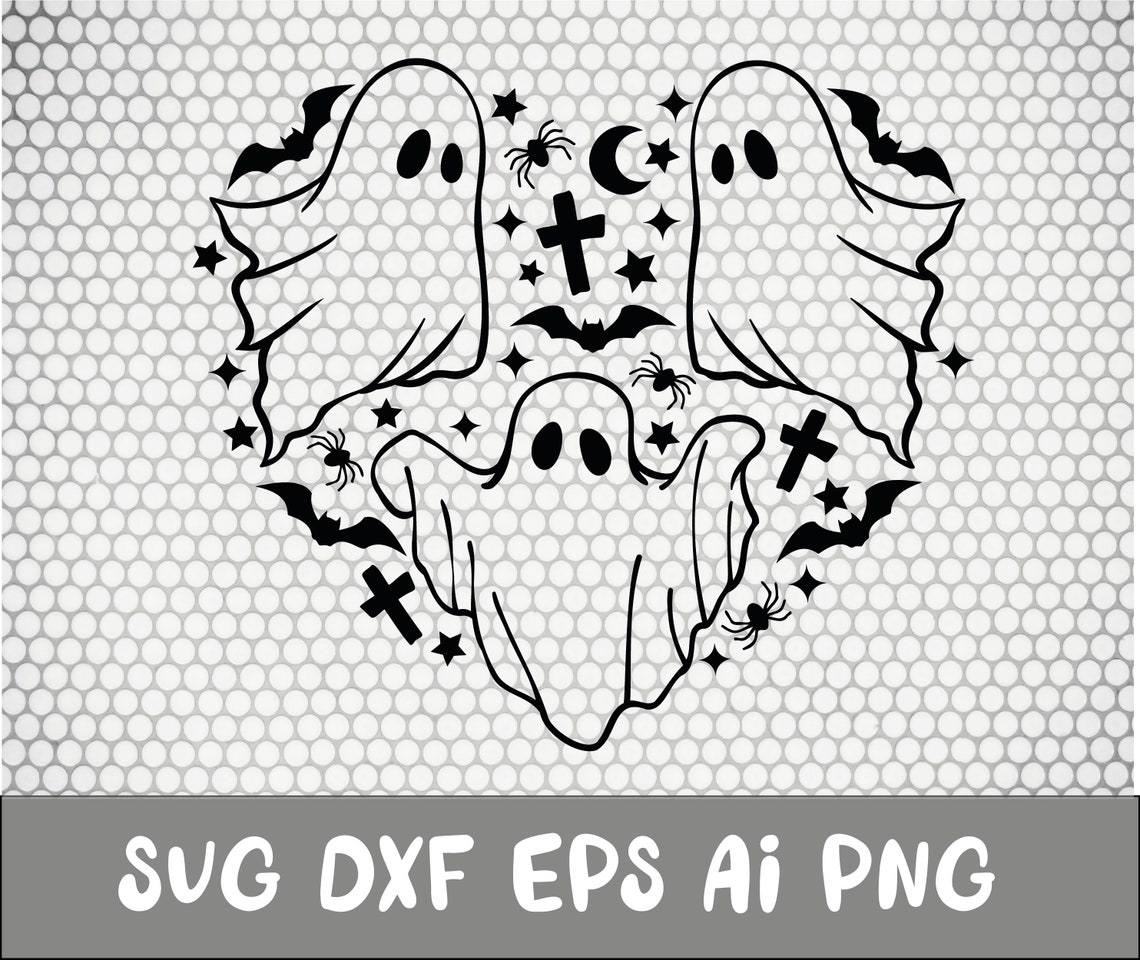 Halloween Png Ghost Svg Horror Svg Cricut Layered Ghost - Etsy