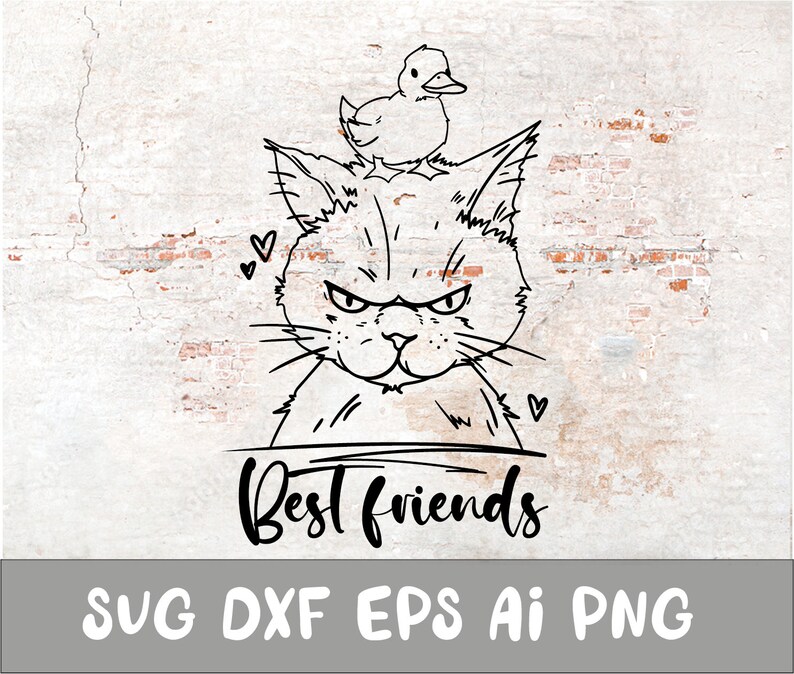 Kitty svg, Mejores amigos svg, dibujos animados svg, Cricut svg ...