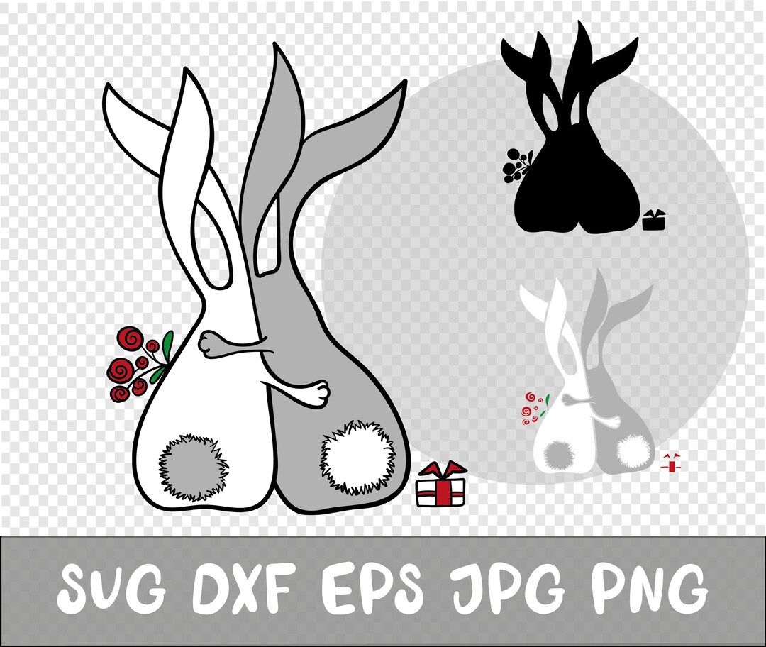 Heart Svg, Bunny Svg, Love Svg, Dxf, Ai, Png, Eps, Cricut, Clipart ...