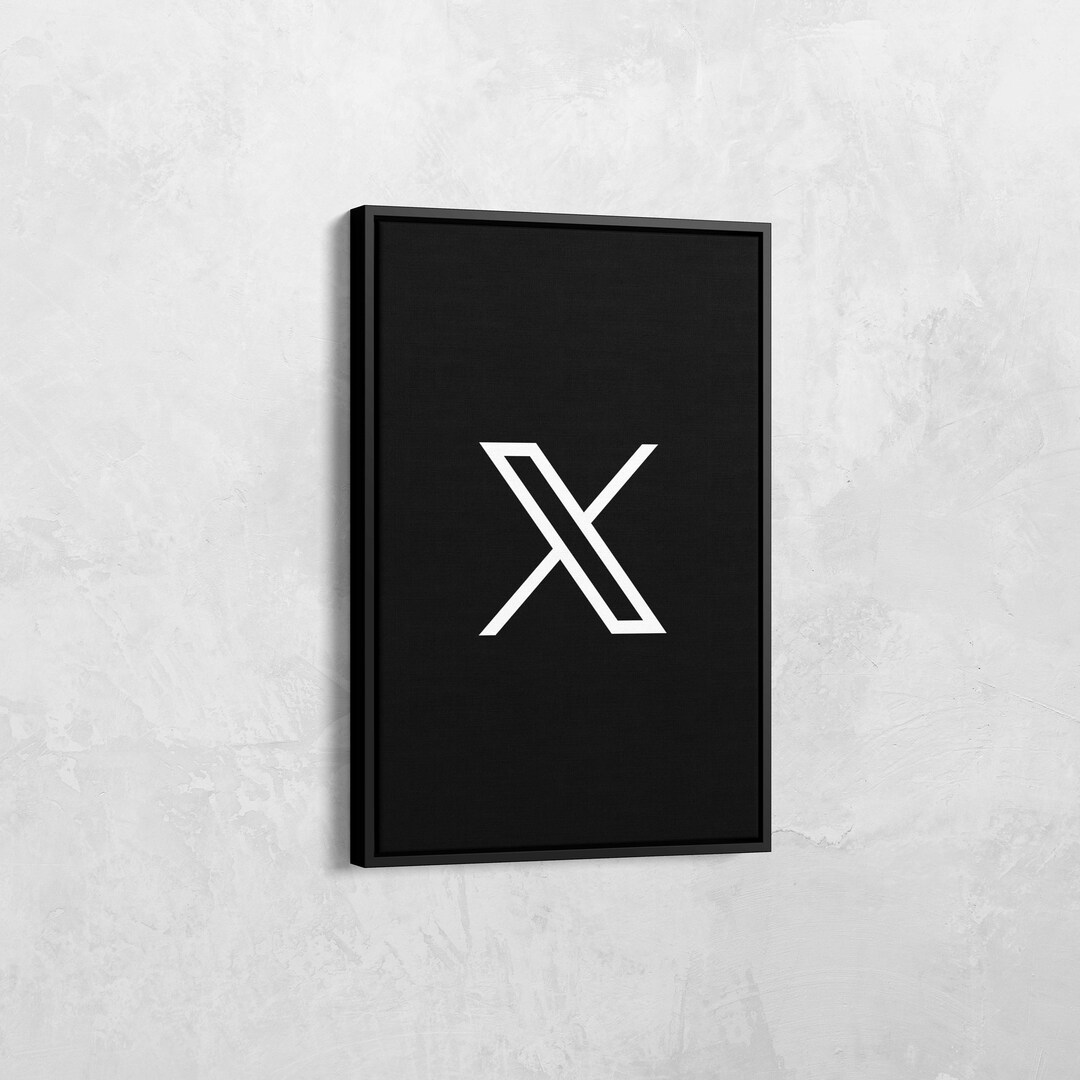 X Shaped New Twitter Logo Wall Art Elon Musk Tweet New - Etsy